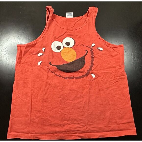 Tops | Vintage Sesame Street Place Red Elmo Tank Top Shirt Xl Made In ...